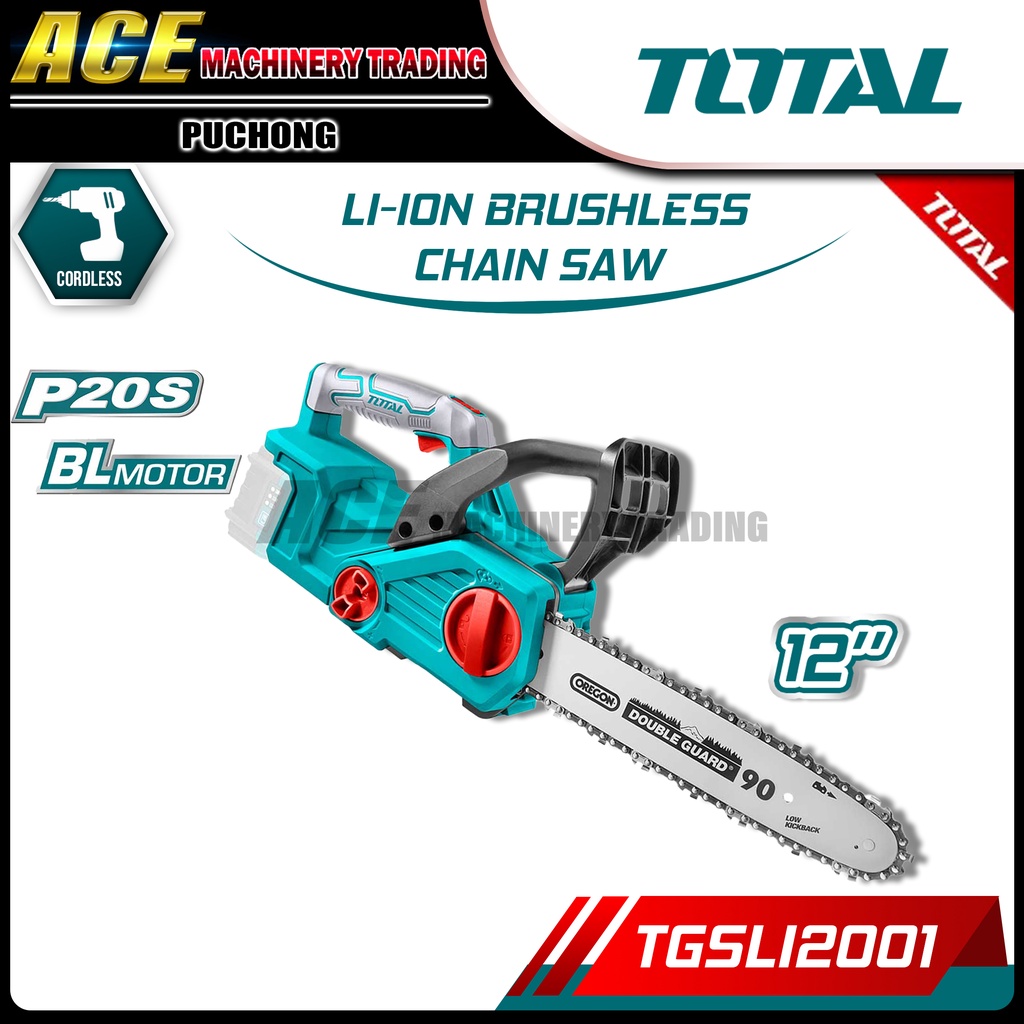[ TOTAL ] TGSLI2001 Li-ion 12" Chain Saw 20V Power Cordless Chain Saw 6 ...