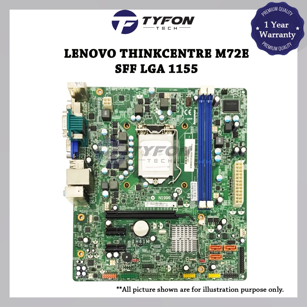 Lenovo ThinkCentre M72E IH61M Motherboard LGA1155 03T8193 (Refurbished ...