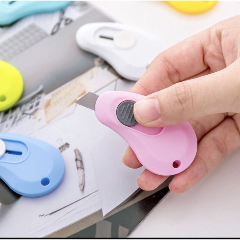 Cute Mini Paper Cutter Knife Razor Blade Stationary Office School Pisau ...