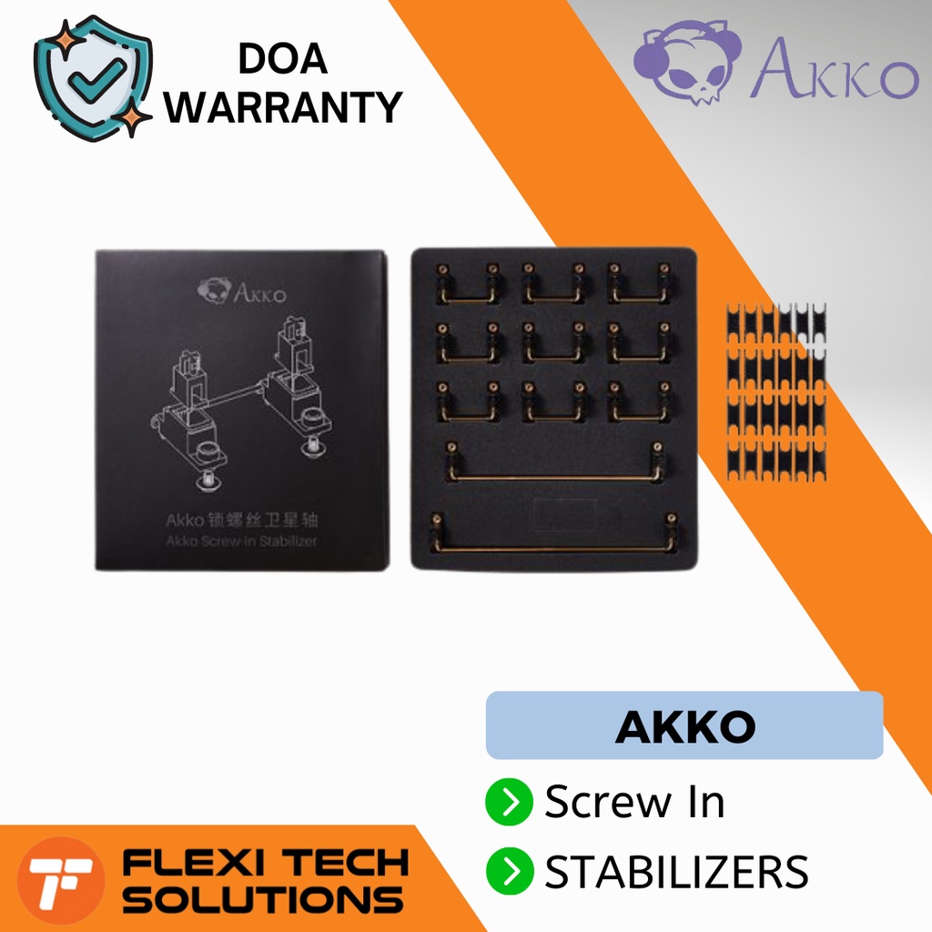 Flexi Tech AKKO Screw in Stabilizers - Black 9x2U + 1×6.25U+1x7U ...