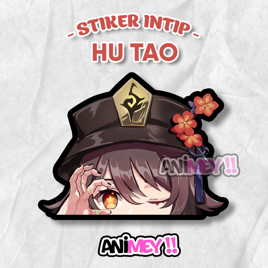 Hu Tao Genshin Impact Peek Sticker/Waterproof Anime Sticker | Shopee ...
