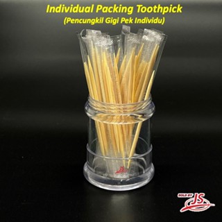 Pencungkil Gigi (6.5cmX1000Pcs) Toothpick (1Pcs/Pkt) With Individual ...