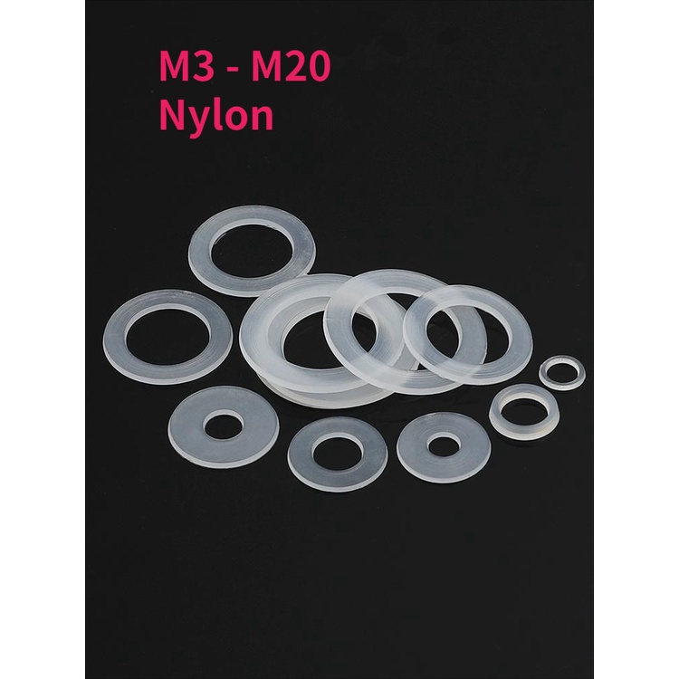 M3 M3.5 M4 M5 M6 M8 M10 M12 M14 M16 M18 M20 Nylon Washer Soft Plastic ...