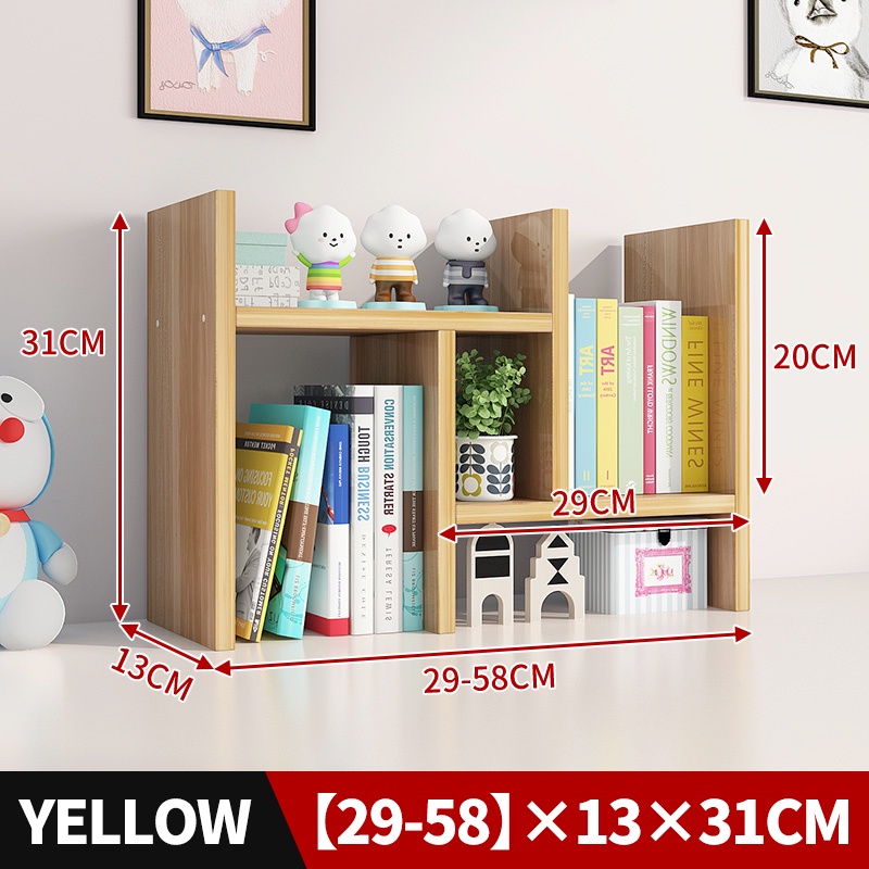Desk Small Bookshelf Shelf Telescopic Shelf Computer Desk Desktop Shelf ...