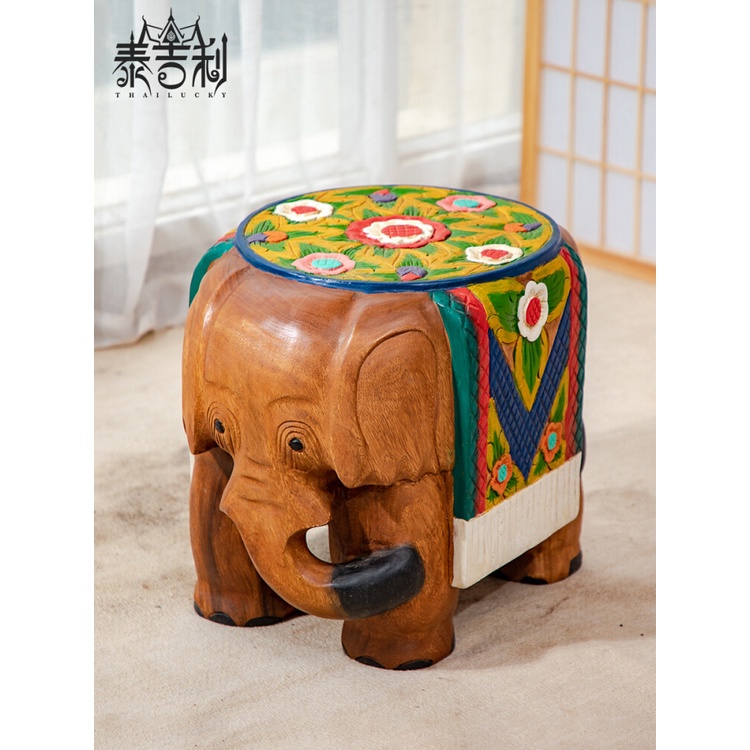 1-Taijili Southeast Asia Solid Wood Elephant Stool Living Room Door ...