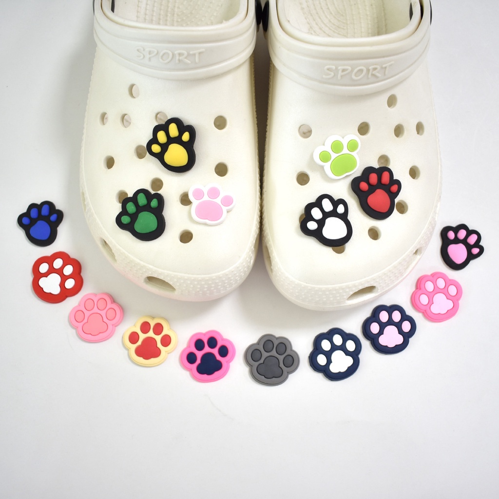 Crocs Jibbitz Pins Cute Paws DIY Shoes Charm Button | Shopee Malaysia