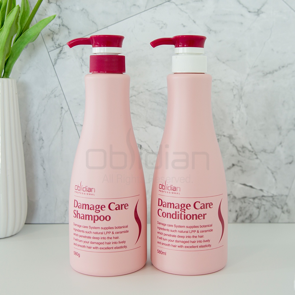[Obsidian] Damage Care Shampoo and Conditioner 580g | Shopee Malaysia