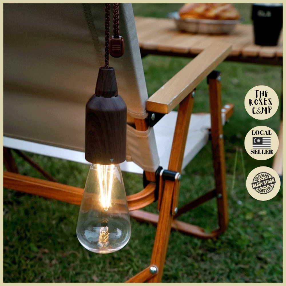 Outdoor Wood Grain Hanging Pull Up Lamp | Shopee Malaysia