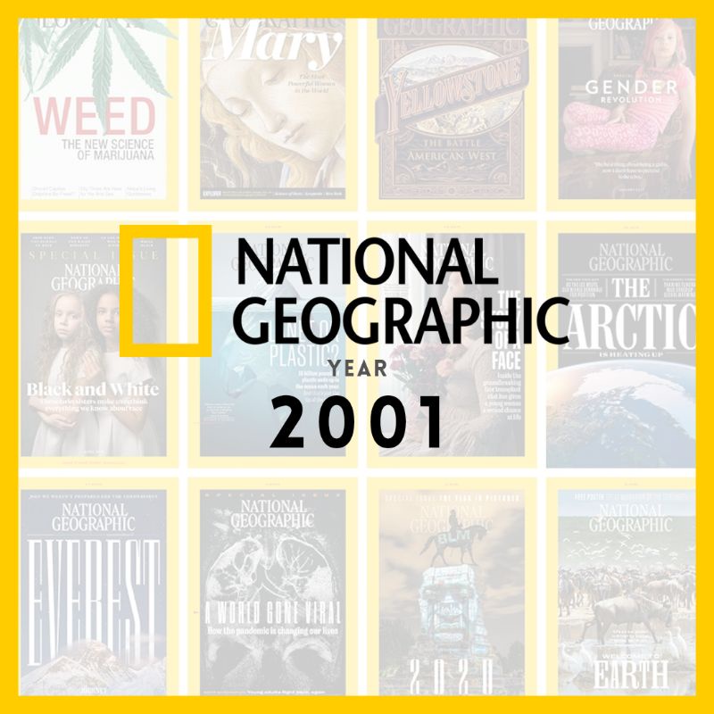YEAR 2001 ISSUES National Geographic Magazine Collections Used Old ...