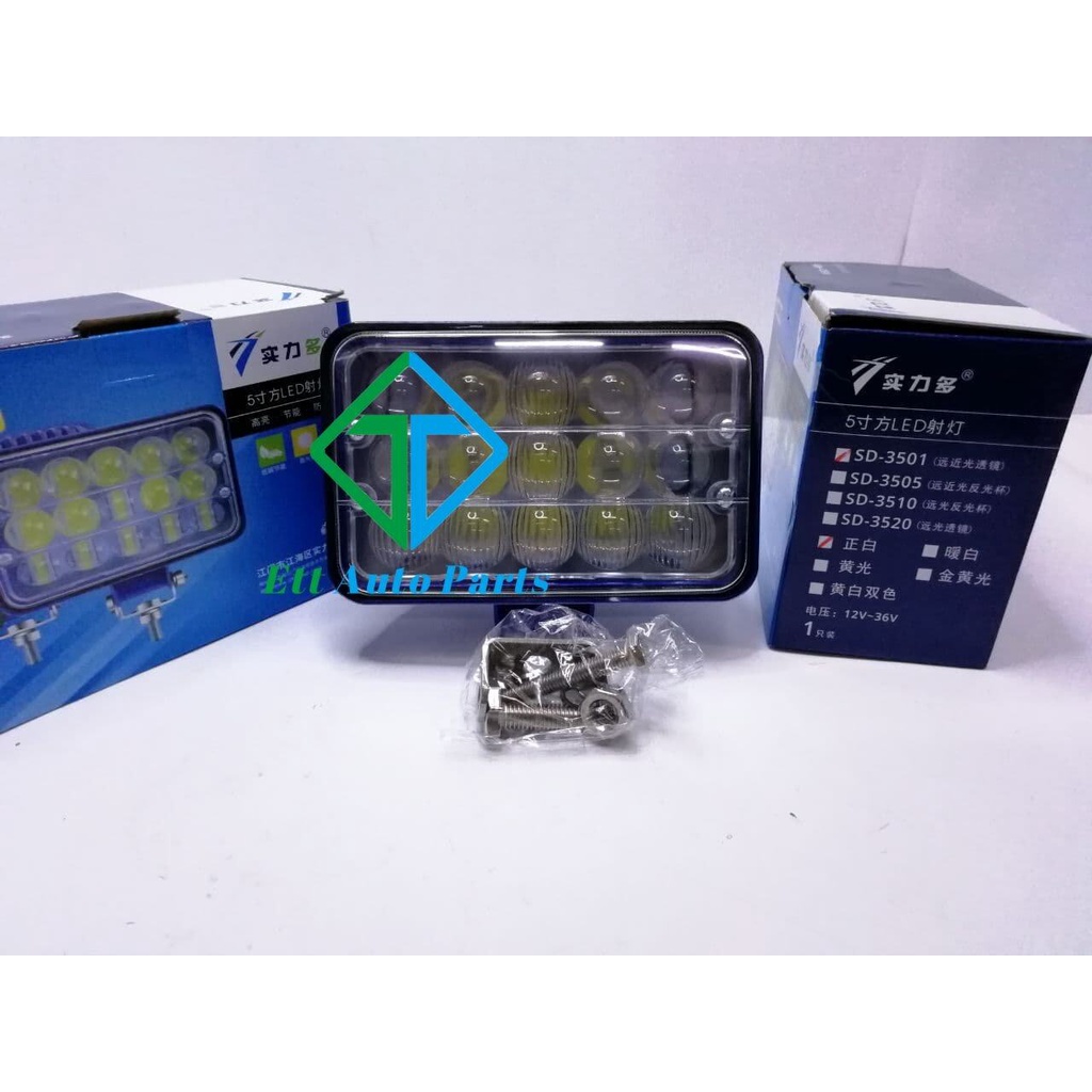 SHILIDUP SD-3501 Lampu Limpah 12V-36V Cahaya LED Petak Universal ...