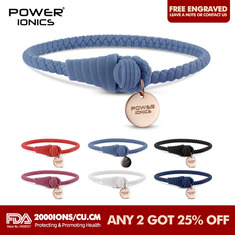 POWER IONICS FDA Registration NEW WEAVE BAND Womens Waterproof Healthy ...