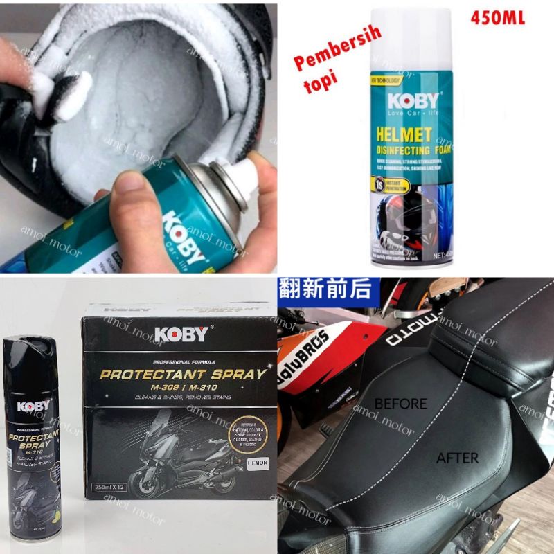 Motorcycle KOBY Helmet Cleaning Foam 450ML Autosol Metal Polish ...