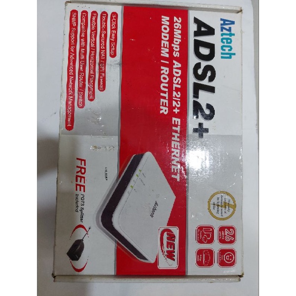 [Stock Clearance] Aztech ADSL2+ Ethernet modem router | Shopee Malaysia