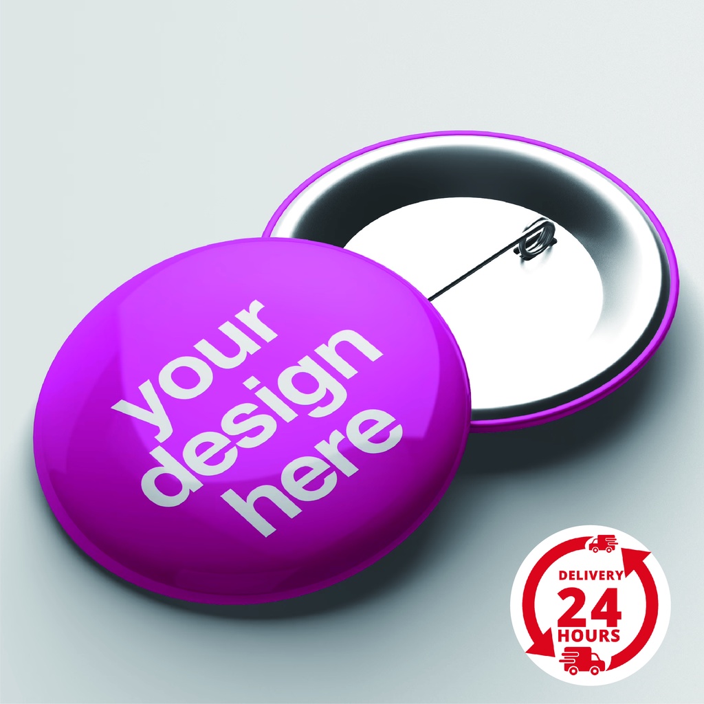 PRICE PER PCS- Custom Print Button Badge Pin 58mm | Shopee Malaysia