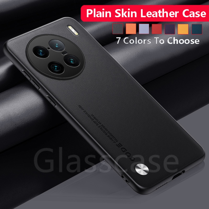 For Vivo X90 Pro Plus X90+ VivoX90 X90Pro+ Plain Skin Leather Phone ...