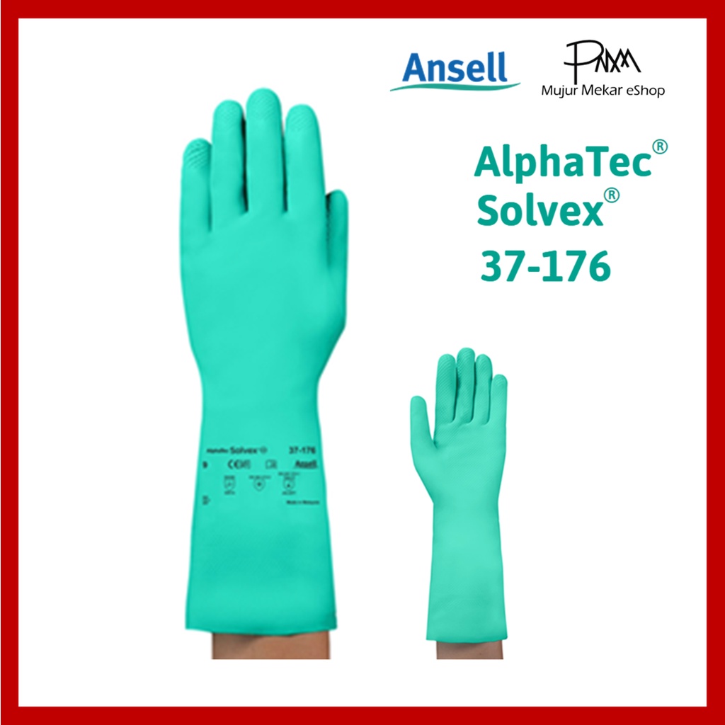 Ansell AlphaTec Solvex 37-176 Chemical Glove/ Nitrile Glove | Shopee Malaysia