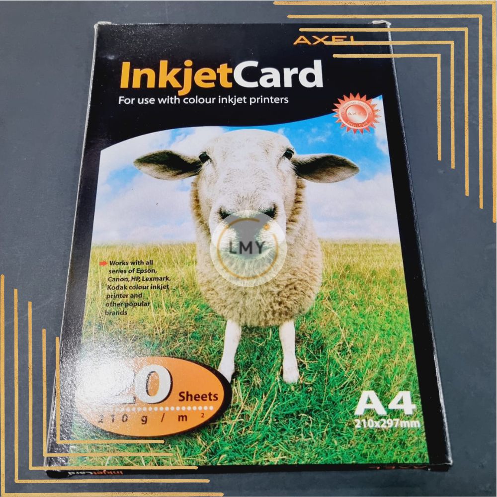 [LAST] AXEL INKJET CARD A4 210GSM (20'S) | Shopee Malaysia