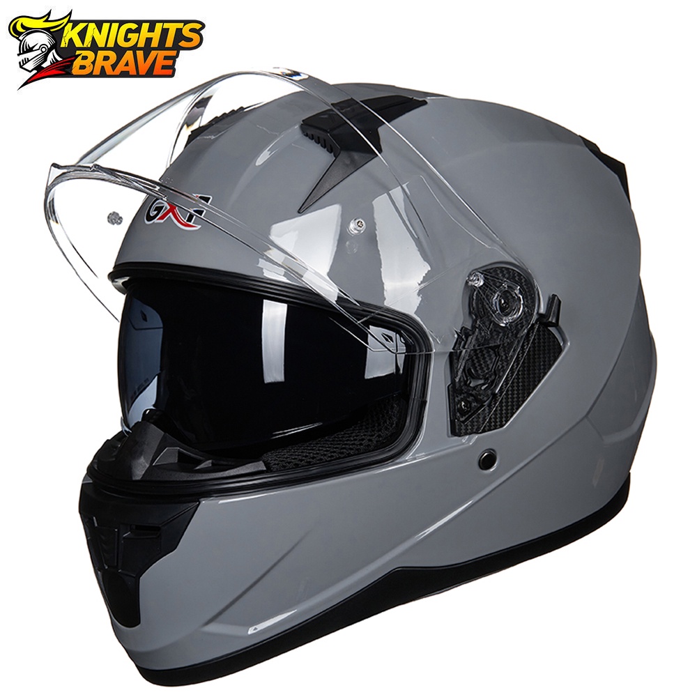 GXT New Motorcycle Helmets Double Visor Racing Scooter Motorbike Full ...