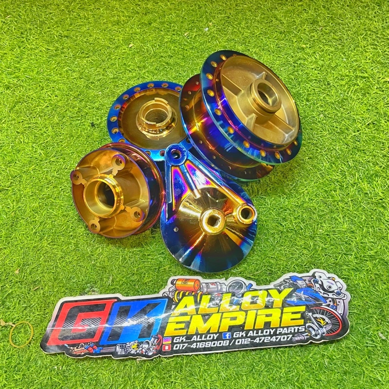 HUB TITANIUM 1SET MCM DALAM GAMBAR PNP MOTOR WAVE110 / DASH / W125 i ...