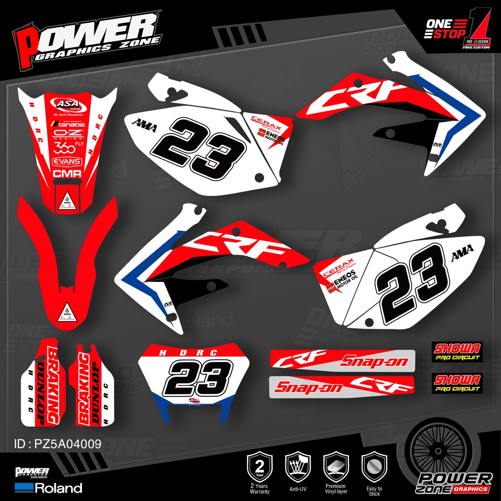 PowerZone Custom Team Graphics Backgrounds Decals Stickers Kit For ...