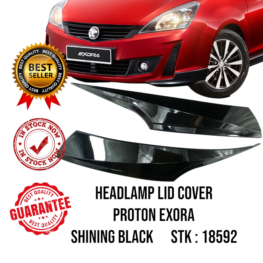 HEAD LAMP LID COVER PROTON EXORA (SHINING BLACK) (2 PCS) | Shopee Malaysia