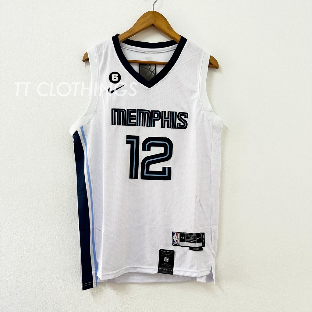 [MY Ready Stock] Ja Morant #12 Memphis Grizzlies WHITE Edition NBA ...