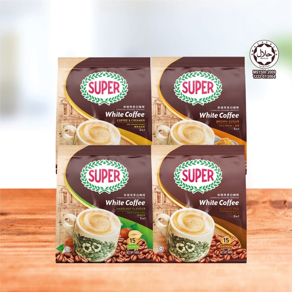 SUPER White Coffee Instant 3in1 720g [15 sachets] | Shopee Malaysia