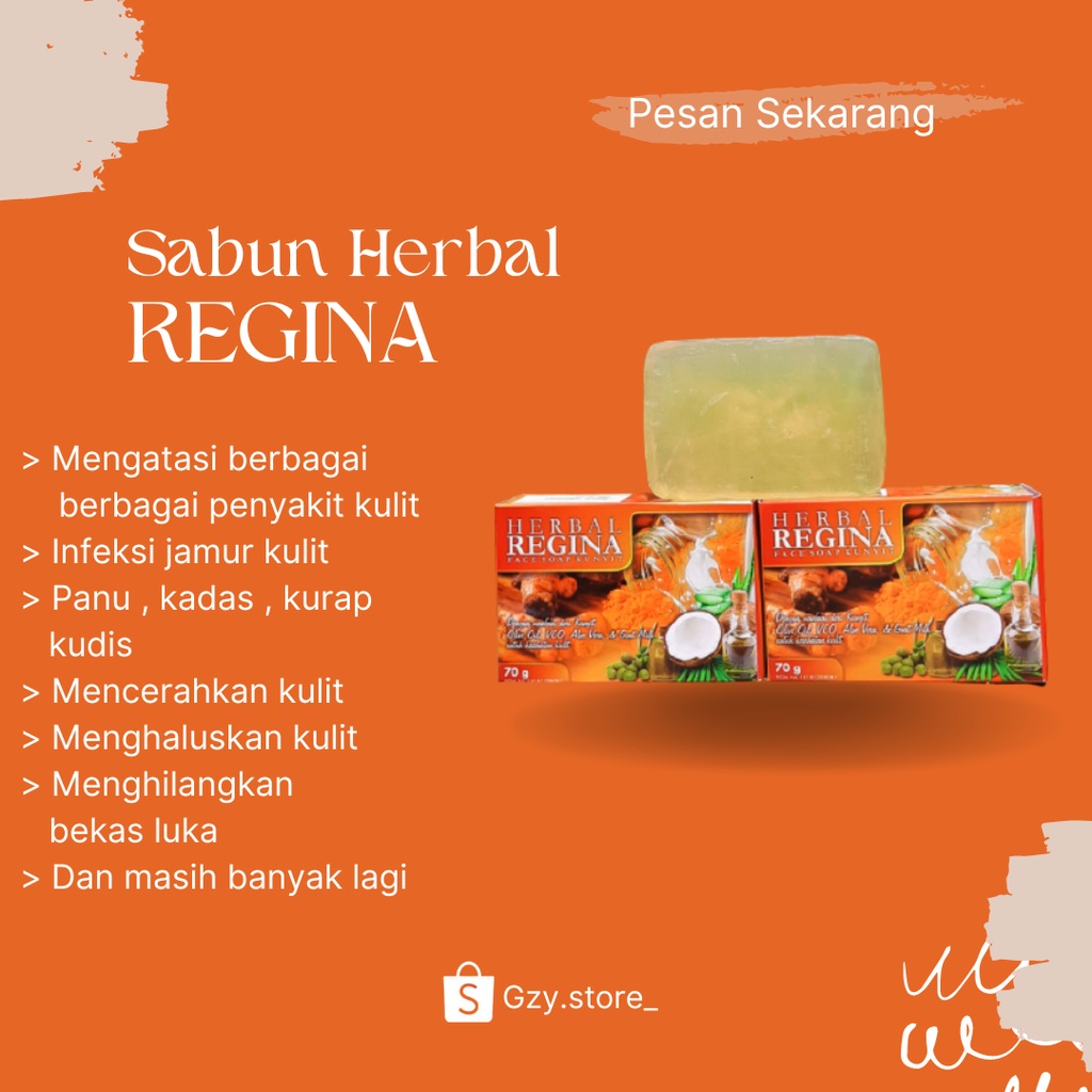 100% Original Regina Herbal Soap For Skin Fungus Itching, Eczema, Panu ...