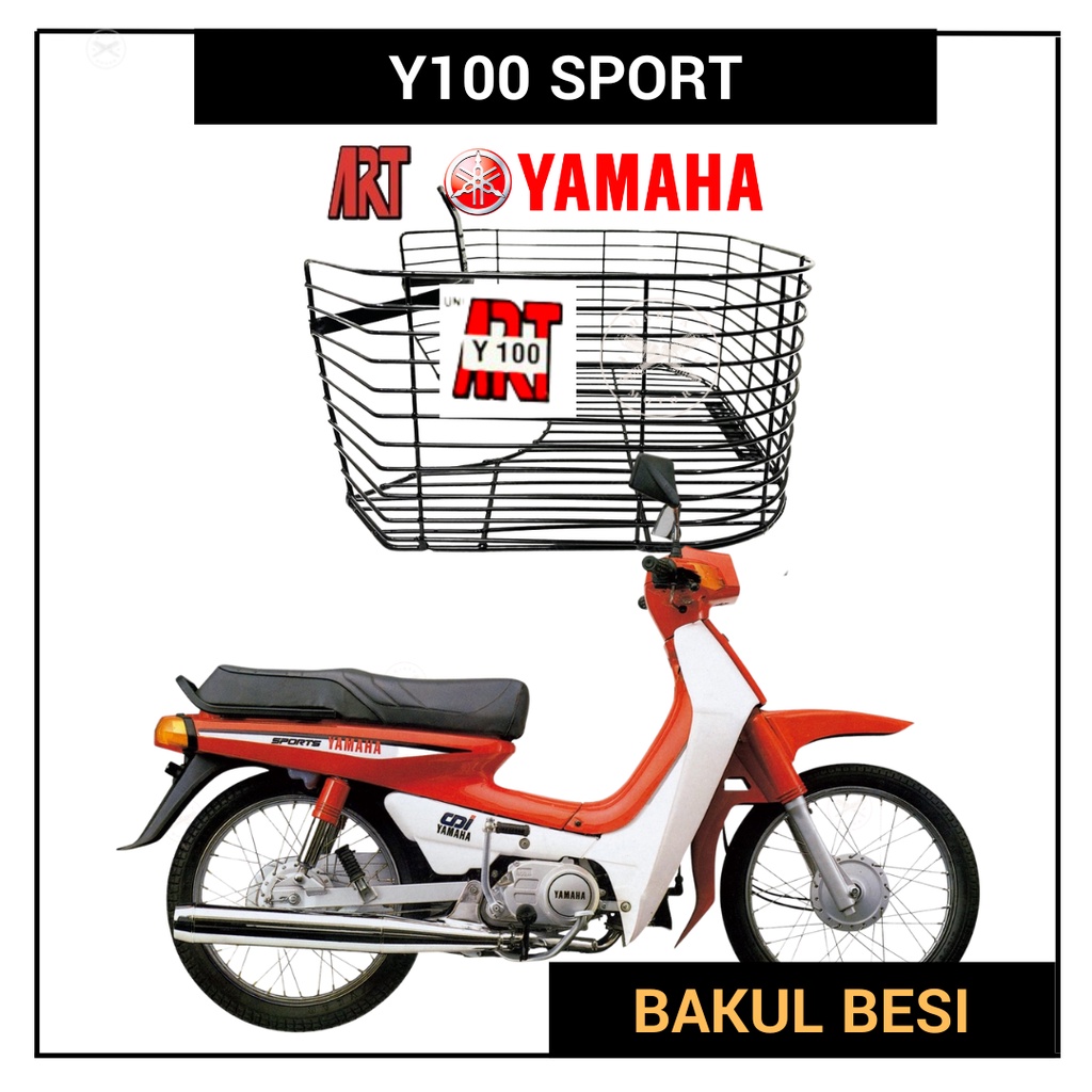 𝗙𝗥𝗘𝗘 𝗧𝗔𝗣𝗔𝗞 𝗕𝗔𝗪𝗔𝗛 ART YAMAHA Y100 SPORT Y 100 SPORT WIRE BASKET IRON BAKUL BESI RAGA BAKUL MOTOR ...