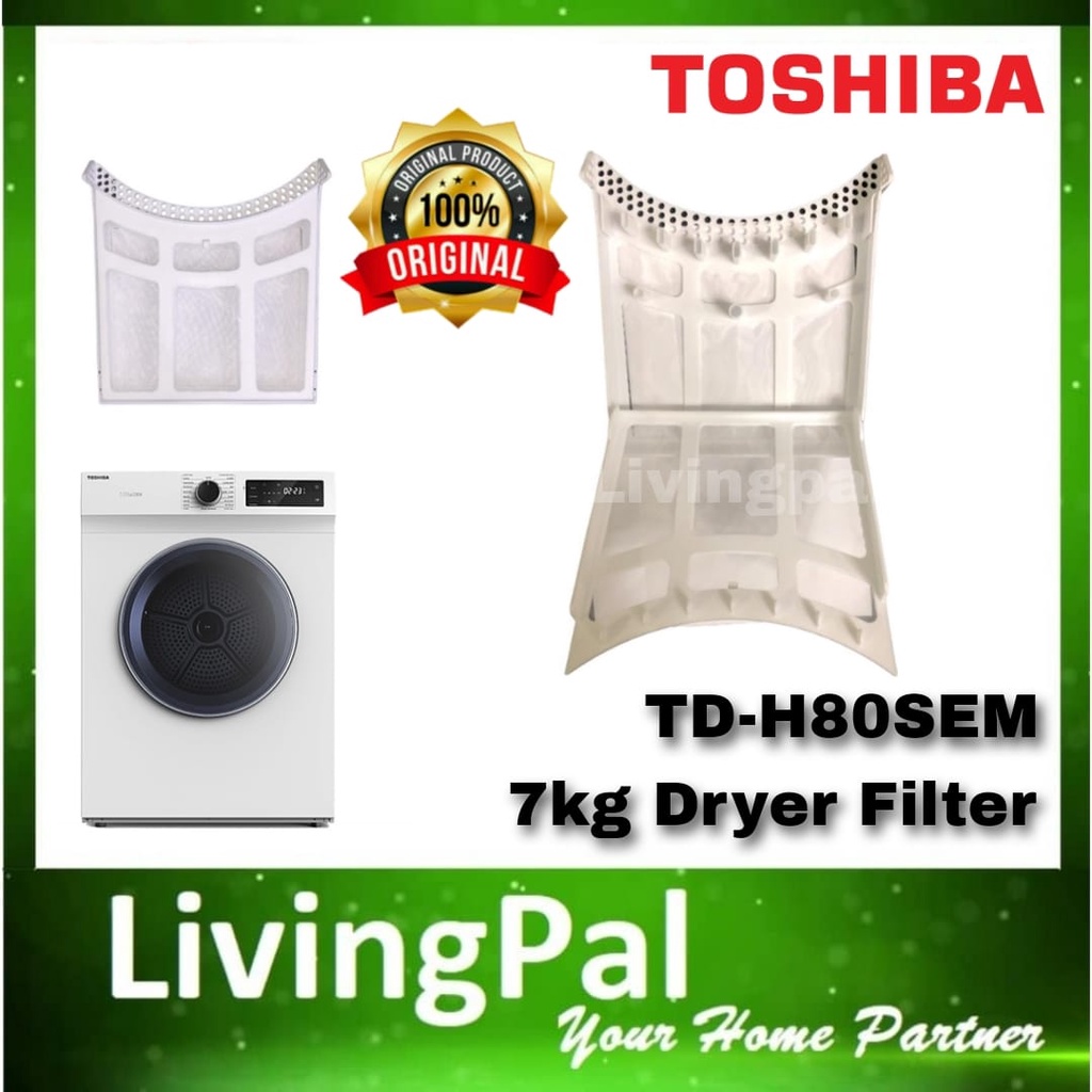 ORIGINAL TD-H80SEM TOSHIBA DRYER FILTER white cloth dust filter plastic ...
