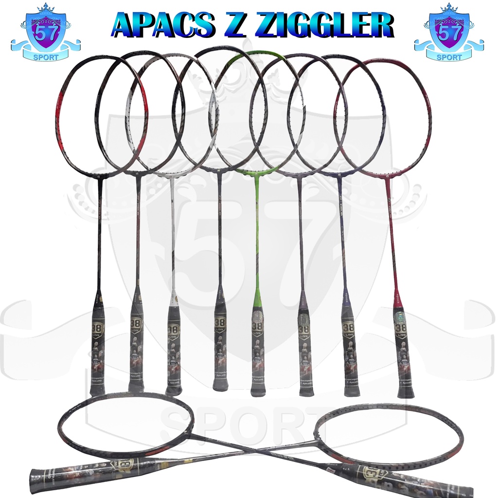 Original Apacs Z Ziggler Badminton Racket 38lbs UK Grip Free | Shopee ...