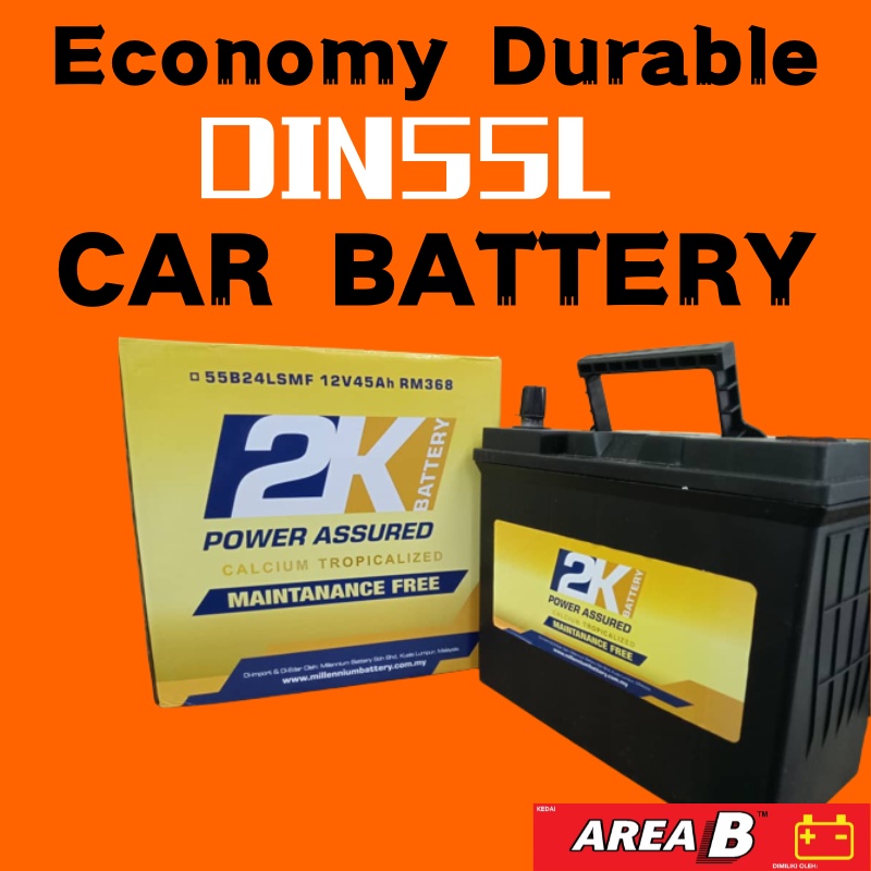 [ DIN55R | DIN55L | DIN55 | LN2 ] BATERI KERETA | Car Battery Bateri ...