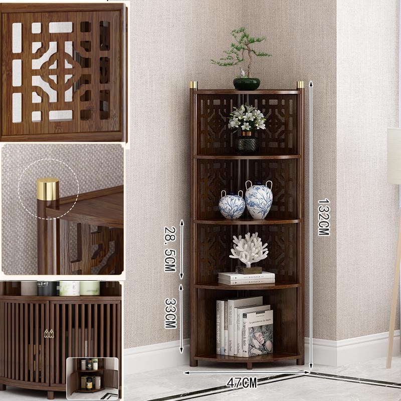 Corner cabinet corner shelf corner corner tea cup shelf bookcase ...