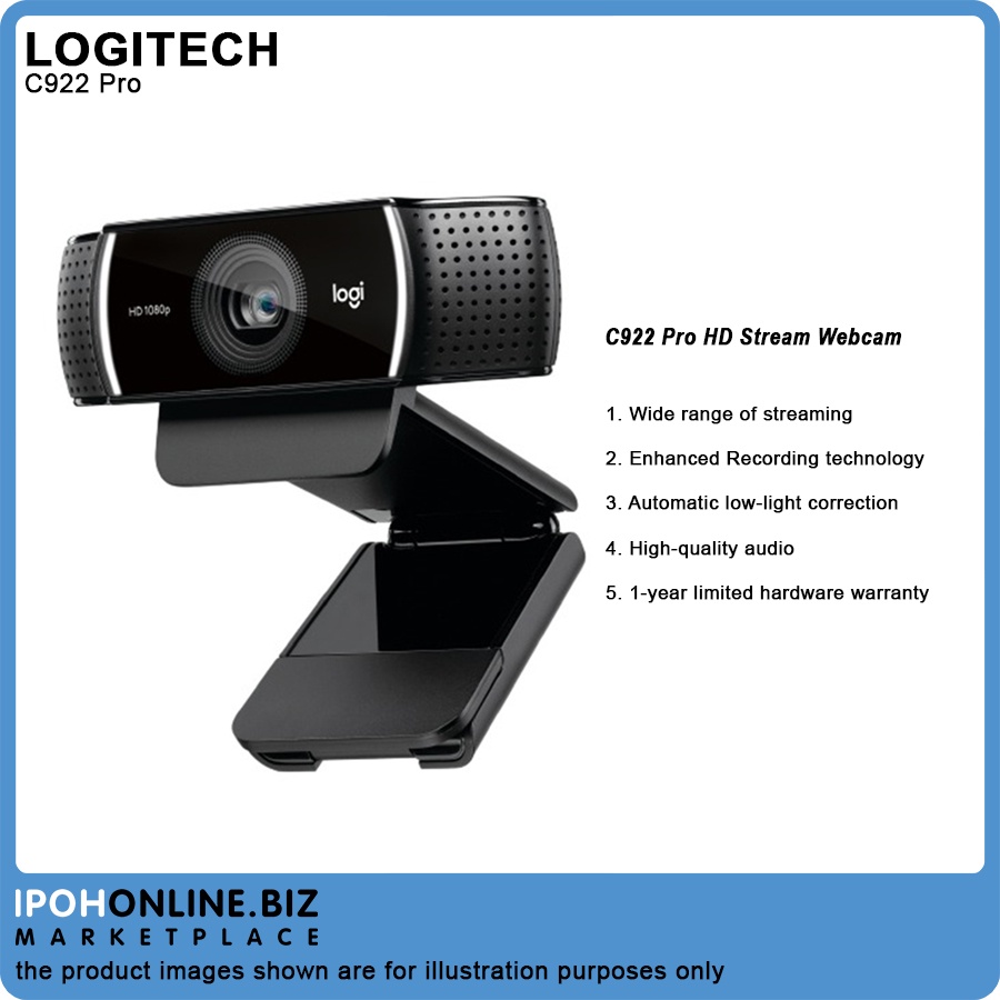 Logitech C922 Pro HD Stream Webcam | Shopee Malaysia