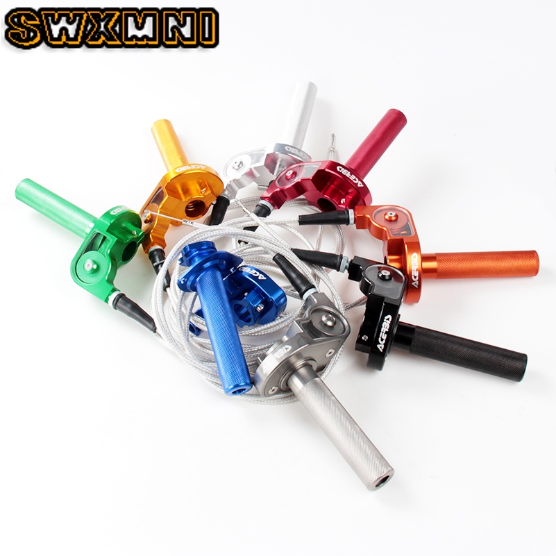 Brand New 22mm CNC Aluminum Throttle Grip Quick Twister Throttle Cable ...