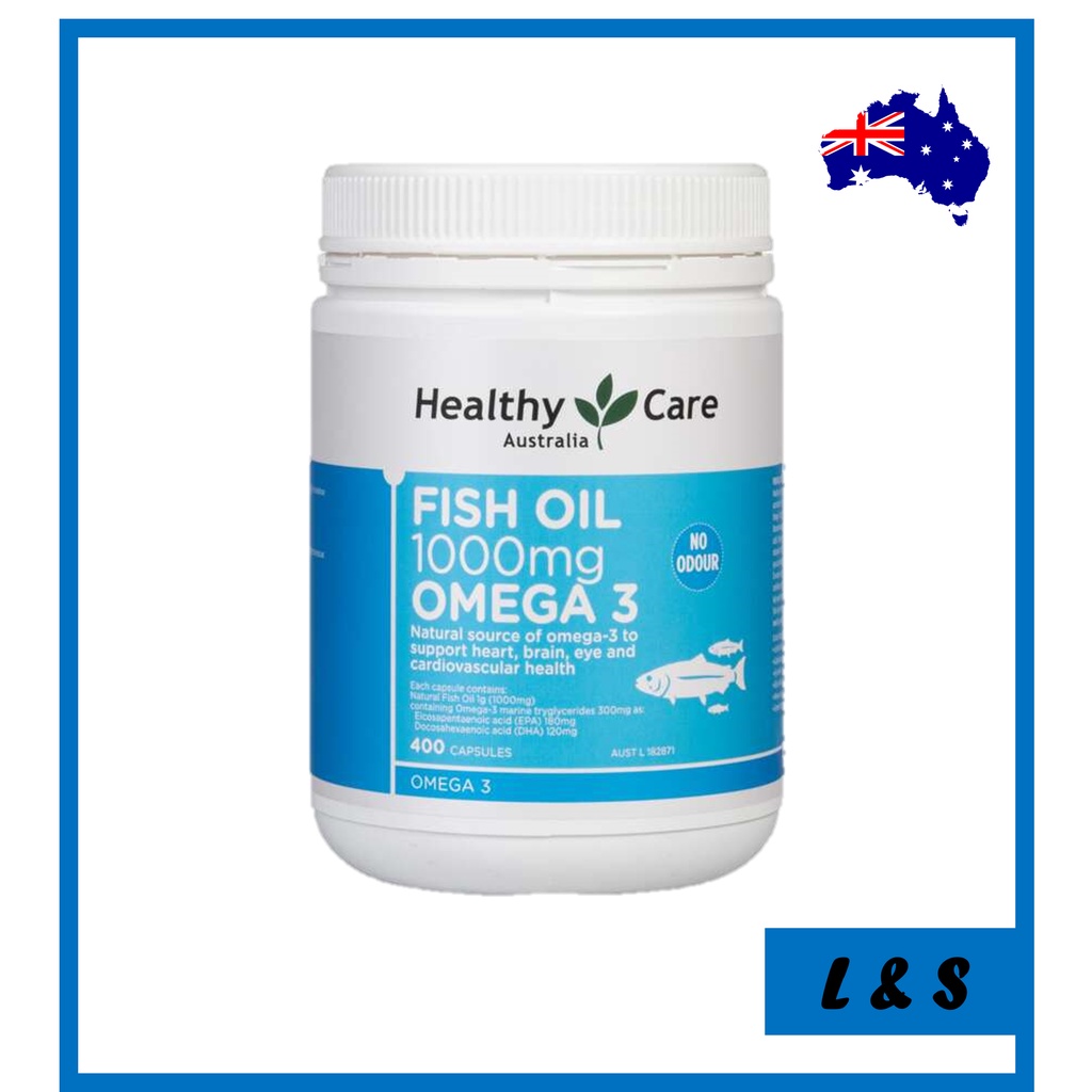Exp: 10/2025 Healthy Care Fish Oil 1000mg Omega 3 ( 400 Capsules ...