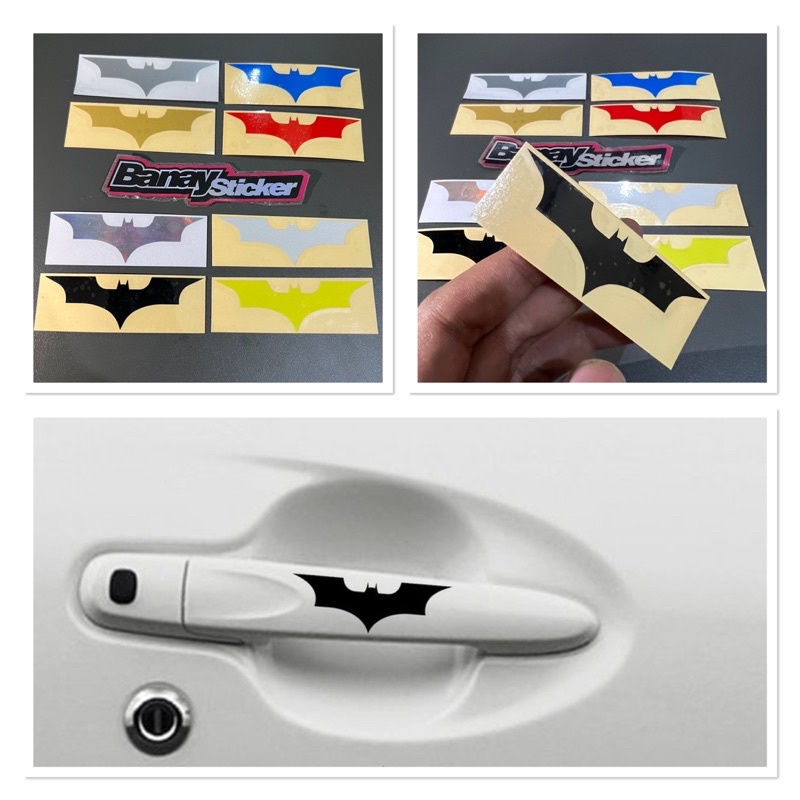 BATMAN Logo Sticker Cutting CAR DOOR HANDLE Sticker | Shopee Malaysia