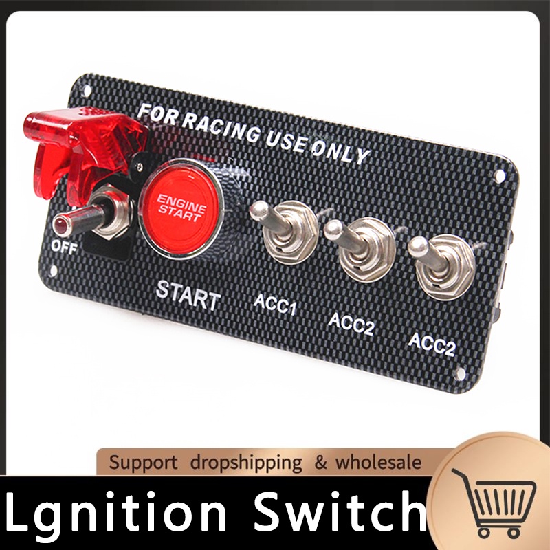 Car 12V Switch Ignition Engine Panel Switching Start Push Racing Car ...