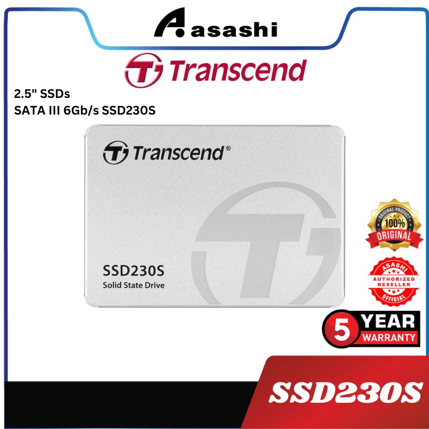 Transcend SSD230S 128GB / 256GB / 512GB / 1TB / 2TB 2.5" Sata 3D Nand ...