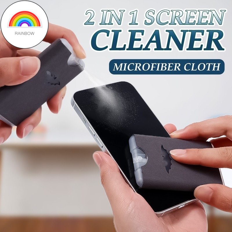 RD Creative 2 In 1 Phone Screen Cleaning Mini Spray Bottle with Wipe ...