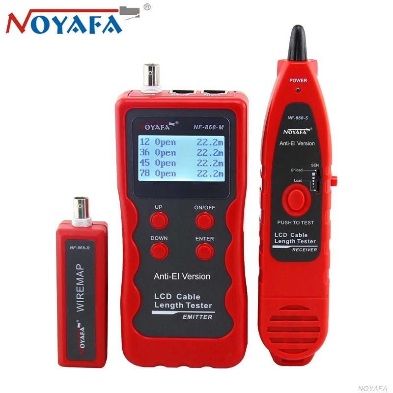 Noyafa NF868 network cable tester and tester tests cat5, cat6, BNC, USB ...