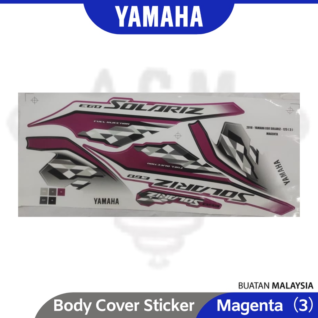 YAMAHA EGO Solariz Sticker Body Cover Set Coverset Strike Stripe ...