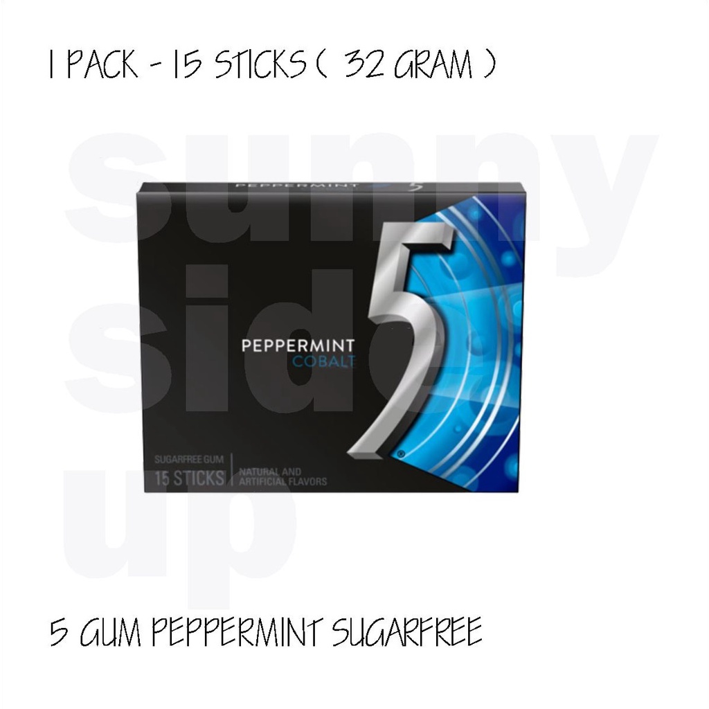 [SUNNY] Wrigley's 5 Gum peppermint Cobalt | watermelon Tempest | Shopee ...