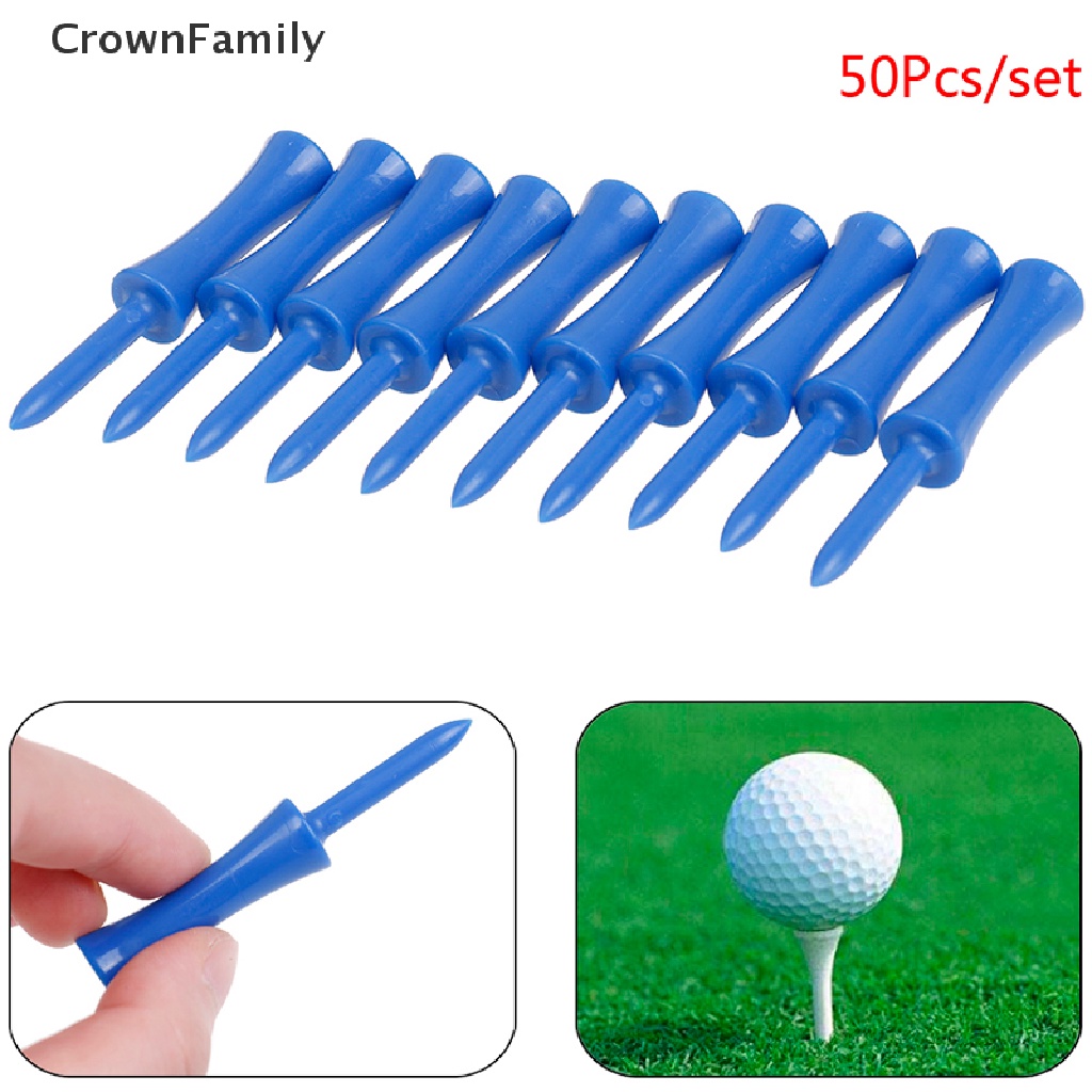 [CrownFamily] 50Pcs/set Plastic Step Down Golf Tees Height Control Blue ...
