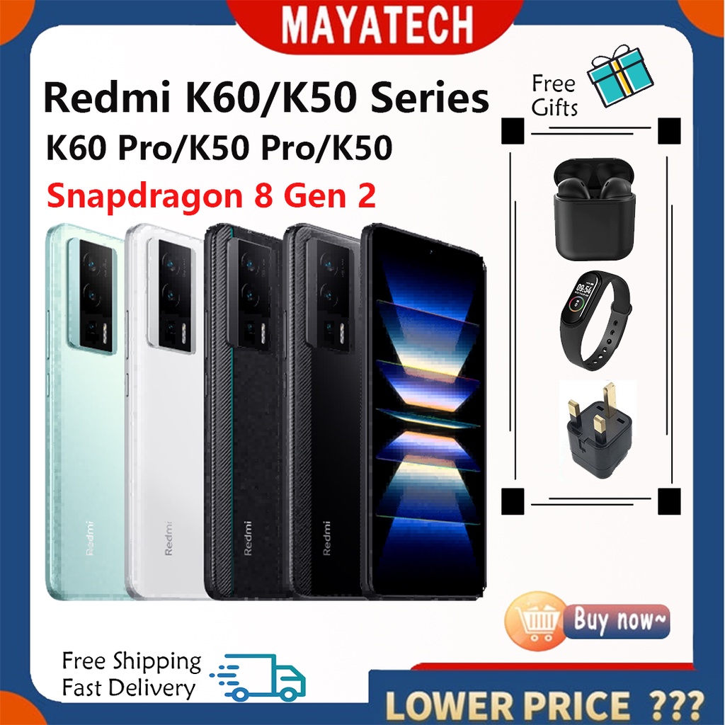 Redmi K60 Pro/Redmi K50 / Redmi K50 Pro /Snapdragon 8Gen 2 / Dimensity 9000 120W 2K Screen ...