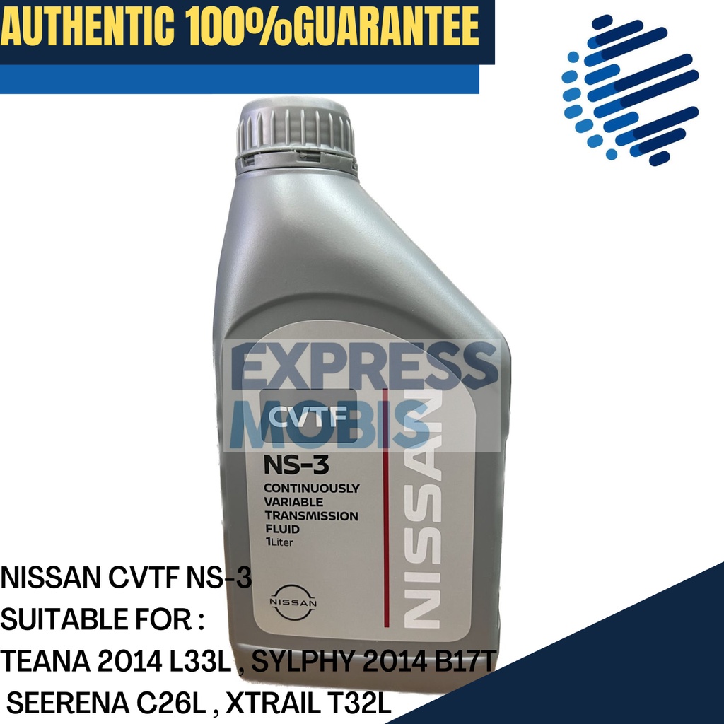 100% ORIGINAL NISSAN CONTINUOUSLY VARIABLE TRANSMISSION FLUID CVTF NS-3 ( 1 LITER ) KLE5300001 ...