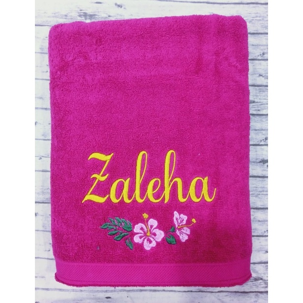 Tuala sulam bajet saiz dewasa standard,customade nama wording harga ...