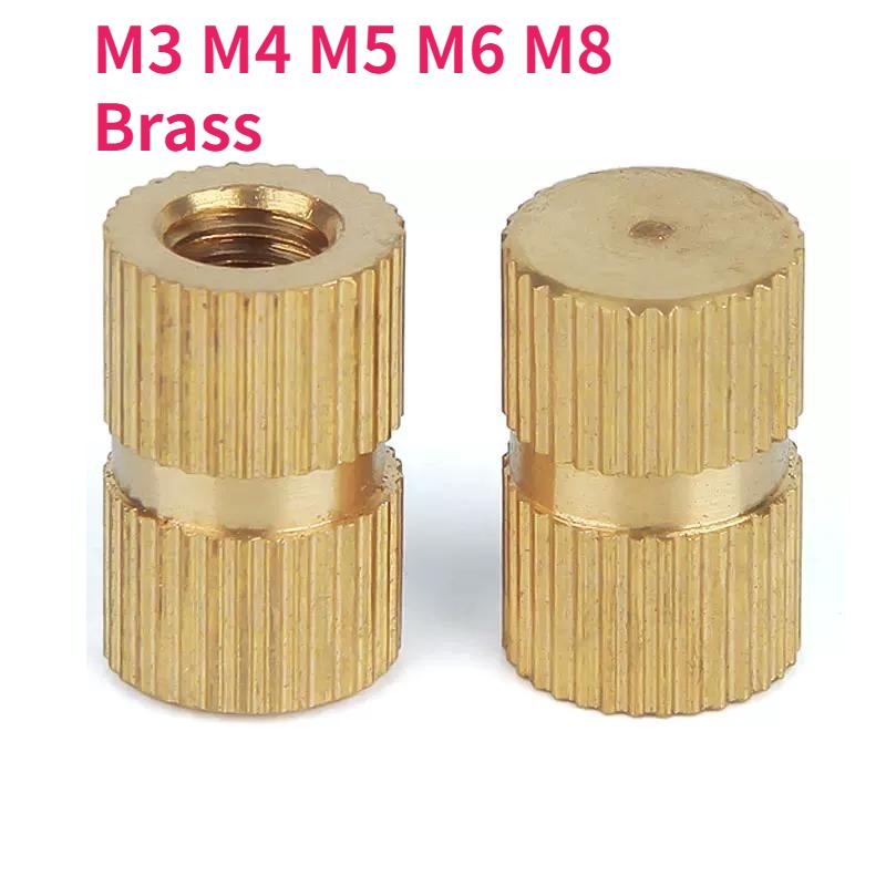M3 M4 M5 M6 M8 Solid Brass Copper Type B Blind Hole Hot Melt Injection ...