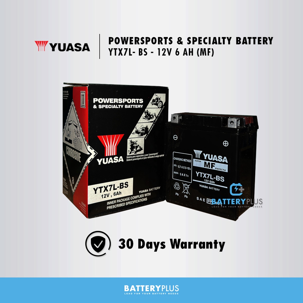 YTX7L-BS | YTX7L | Yuasa Auxiliary MF Motorcycle Battery Bateri Motor - 12V 6AH - | YTX7 ...