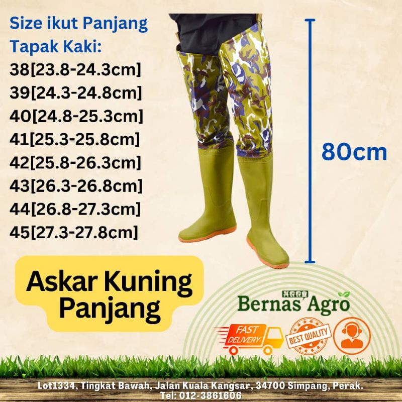Kasut Sawah Pajang /Padi/ Bendang Fishing Pants Farming boots with ...